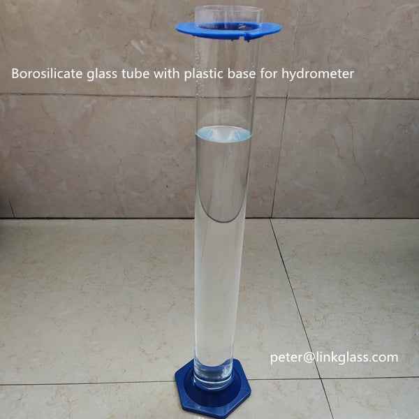 Borosilicate glass tube with plastic base for hydrometer – tubularglass